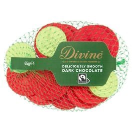 Divine Fairtrade Dark Chocolate Coins 65g | G Baldwin & Co