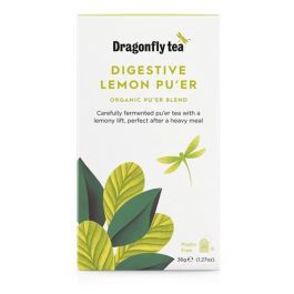 Dragonfly Tea Digestive Lemon Pu'er 30 bags | G Baldwin & Co