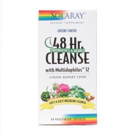 Solaray Enteric Coated 48 Hour Cleanse With Mightidophilus-12 30 Vegan ...