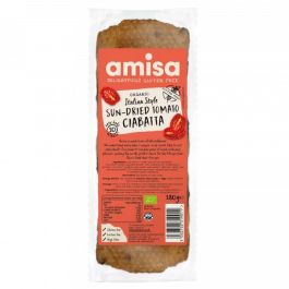 Amisa Italian Style Sun-dried Tomato Ciabatta 180g | G Baldwin & Co