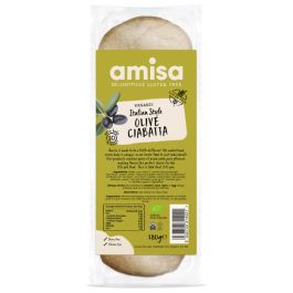 Amisa Italian Style Olive Ciabatta Gluten Free 180g | G Baldwin & Co