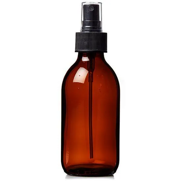 Plastic Amber (PET) Bottles with Spray Atomisers 150ml | G Baldwin & Co