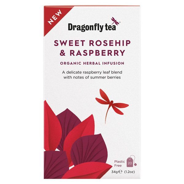 Dragonfly Tea Sweet Rosehip & raspberry, 20 tea bags | G Baldwin & Co