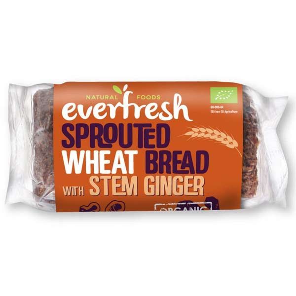 Everfresh Organic Sprouted Wheat bread with stem Ginger 400g | G ...