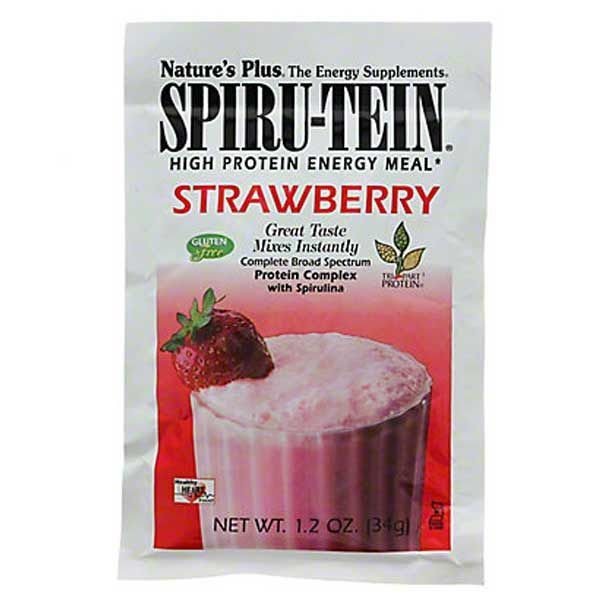 Natures Plus Spiru-Tein High Protein Engery Food Supplement Strawberry ...