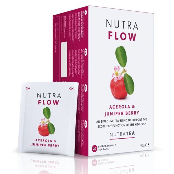 Nutratea Nutra Flow Acerola & Juniper Berries 20 tea bags | G Baldwin & Co