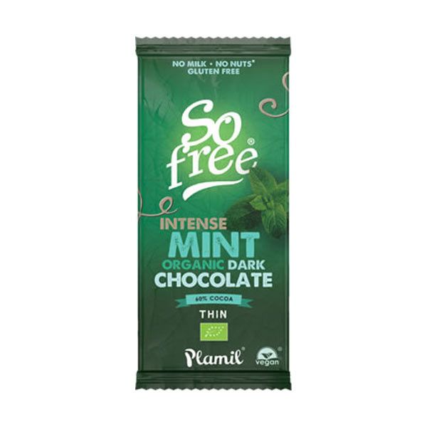 Plamil Foods So Free Organic Mint Dark Chocolate Thin 80g | G Baldwin & Co