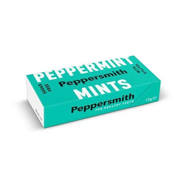 Peppersmith Peppermint Xylitol Sugar Free Mints 15g | G Baldwin & Co