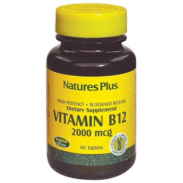 Natures Plus Vitamin B12 2000mcg 60 Sustained Release Tablets | G ...