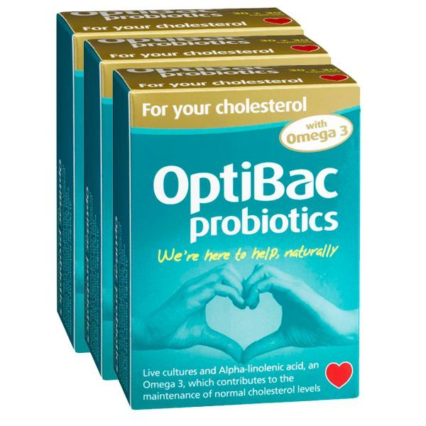 Optibac Probiotics For Your Cholesterol (with Omega 3) | G Baldwin & Co