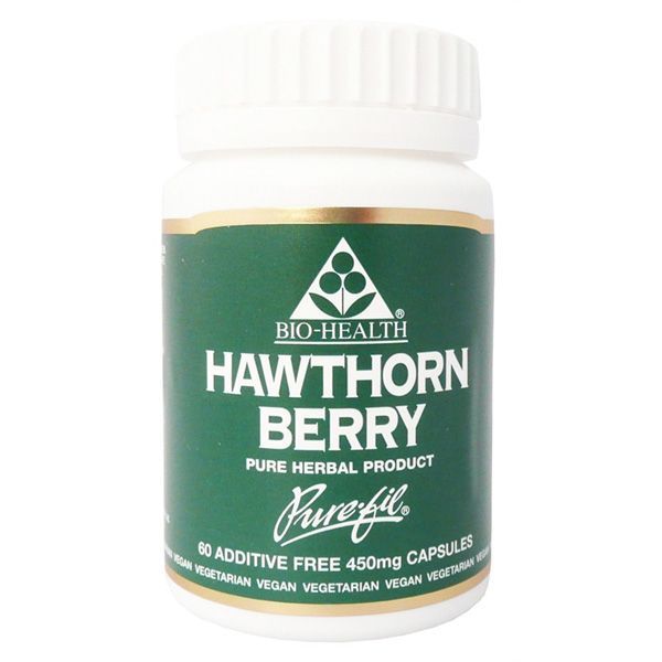 Bio-health Hawthorn Berry 450mg 60 Vegetarian Capsules | G Baldwin & Co