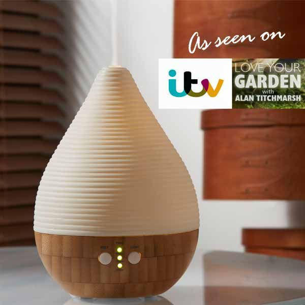 Made By Zen Amaya Bamboo & Ceramic Aroma Diffuser With Ambient Lighting ...